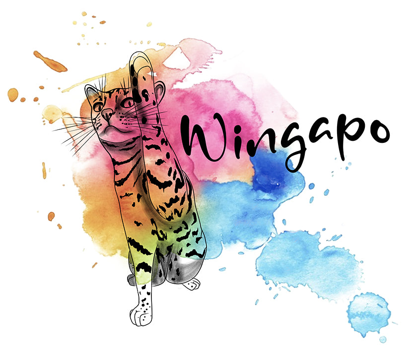 Wingapo Vinyl Die Cut Sticker – Beach, Cats & Wine